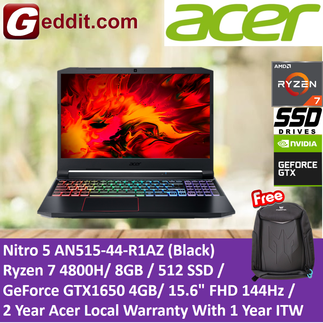 Acer Nitro 5 AN515-44 Price in Malaysia & Specs - RM3699 | TechNave