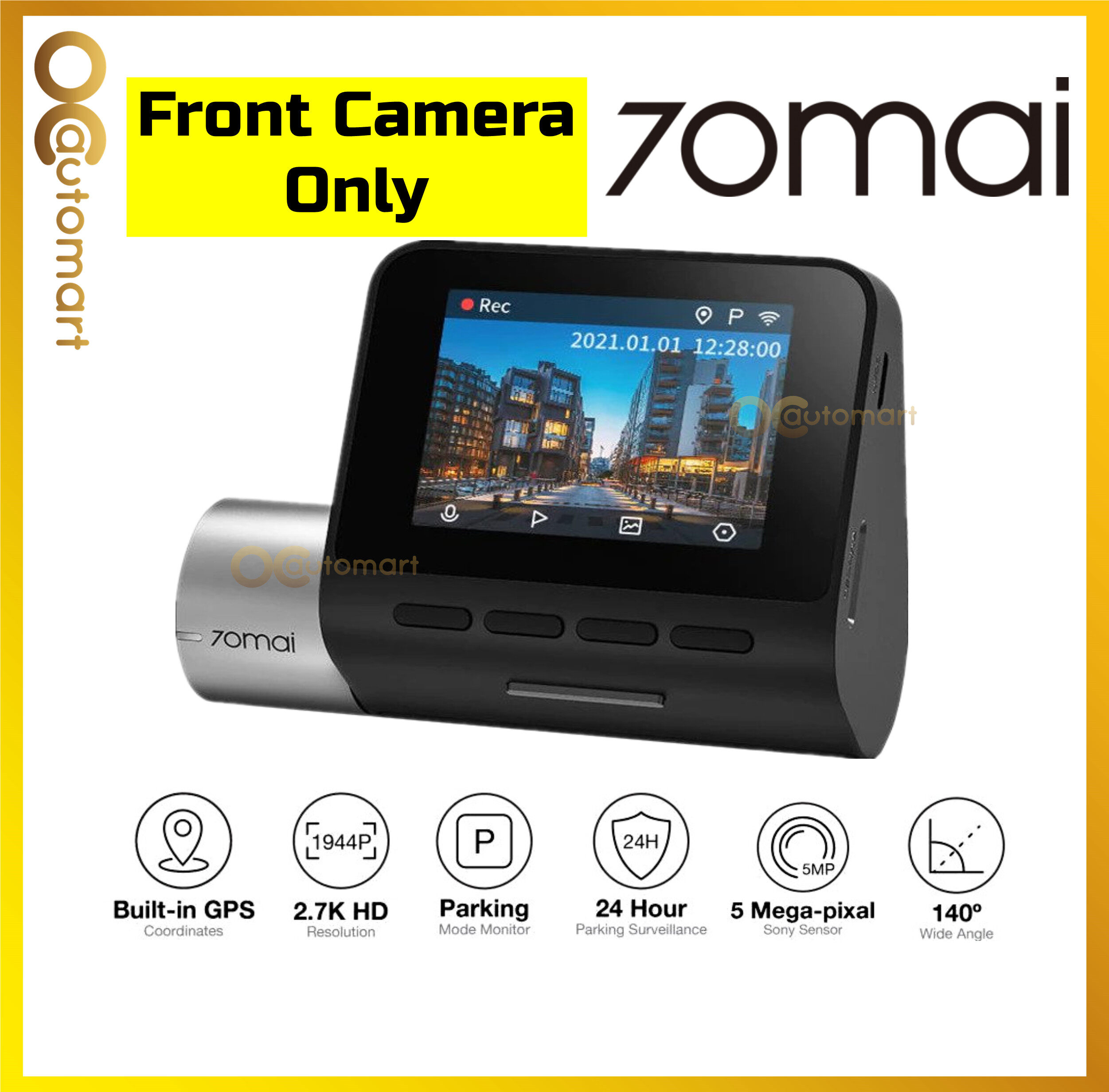70mai Pro Plus Car Recorder Dashcam 70 mai A500s Built-in GPS 1944P ...