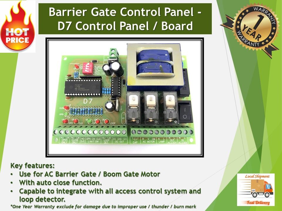 Autogate D7 Barrier Gate Control Panel / Board - Board Only | Lazada