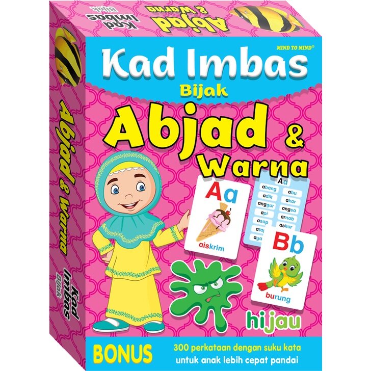 Kad Imbas Flash Card ABC 123 Abjad Nombor Warna Bentuk Alif Ba Ta Suku ...