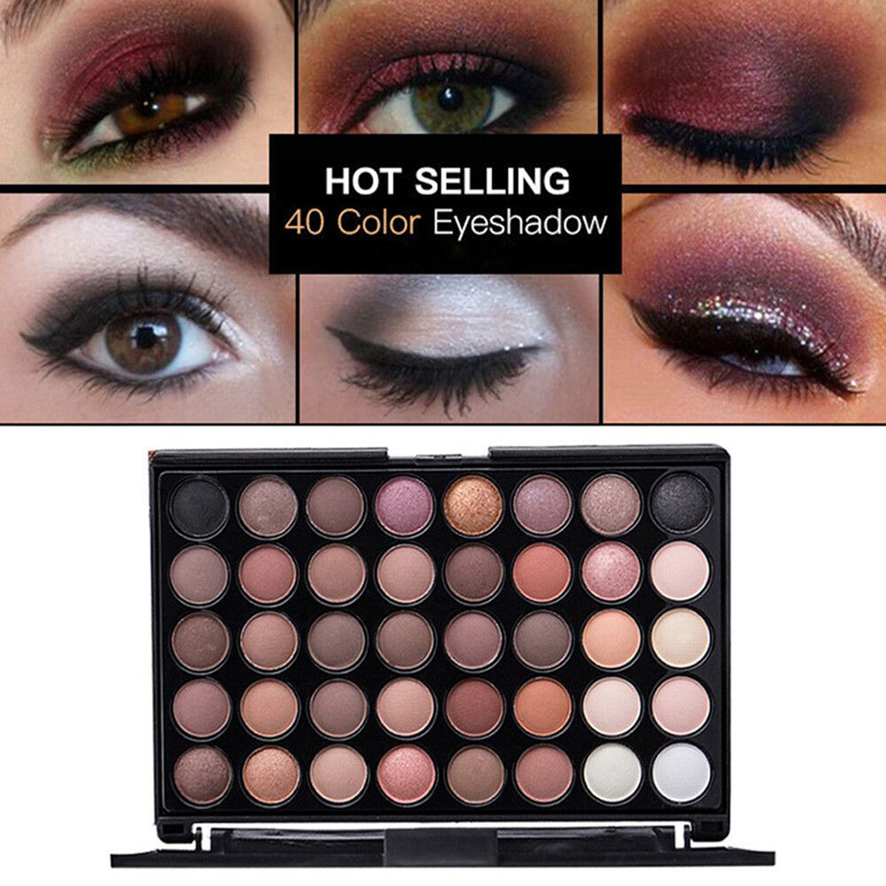 40 Colors Matte Eyeshadow Pallete Make Up Earth Palette Eye Shadow Set ...