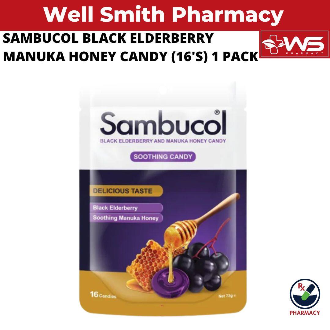SAMBUCOL BLACK ELDERBERRY MANUKA HONEY CANDY (16 CANDIES) 1 PACK | Lazada