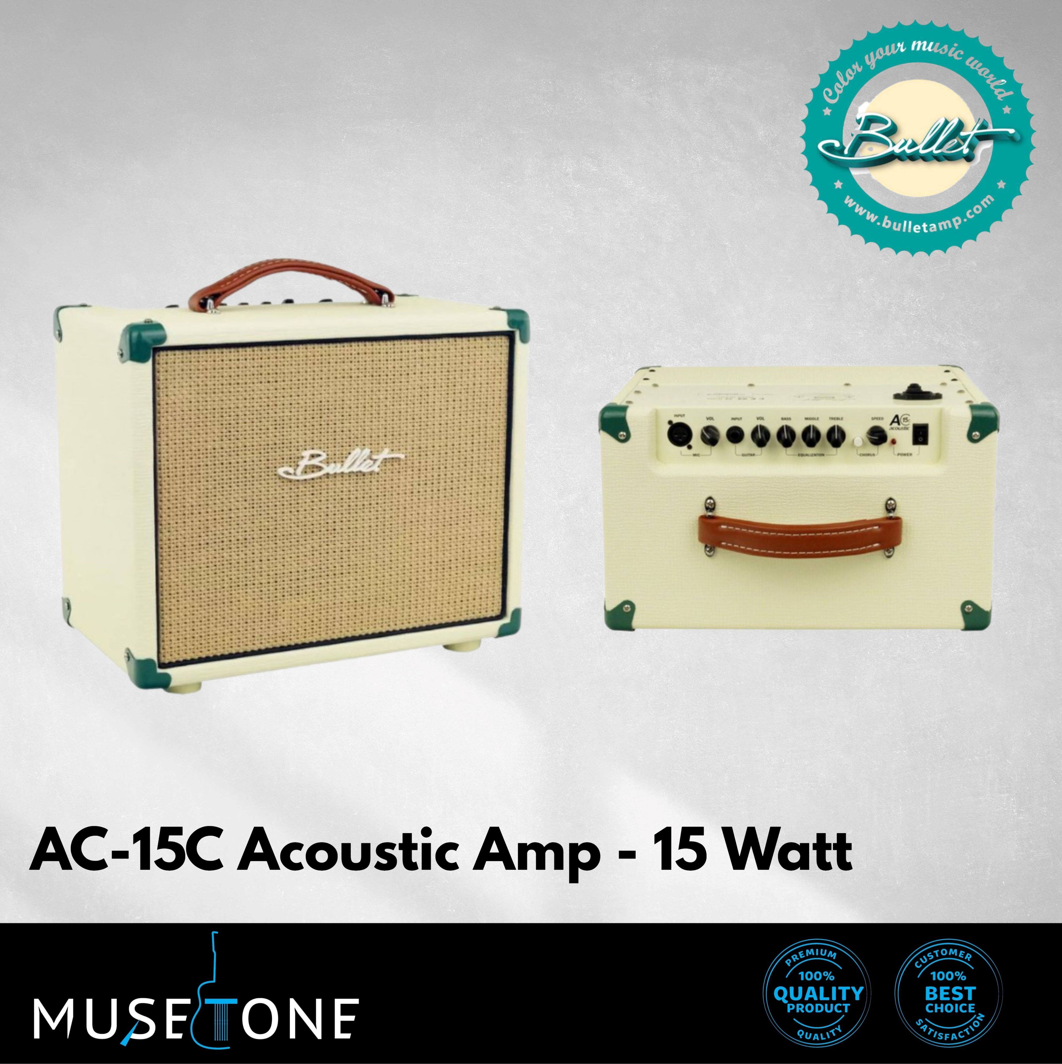 Bullet 15W Acoustic Guitar Amplifier AC-15C + Effect | Lazada