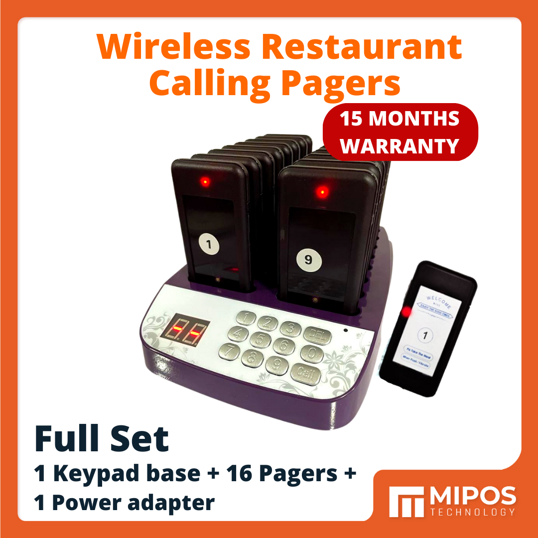 Restaurant Pager Wireless Calling System | 16 Pagers | Pager Queue ...