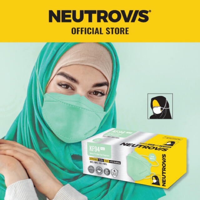 Neutrovis KF94 Hijab Korean Premium Face Respirator 20s - Aqua Marine ...