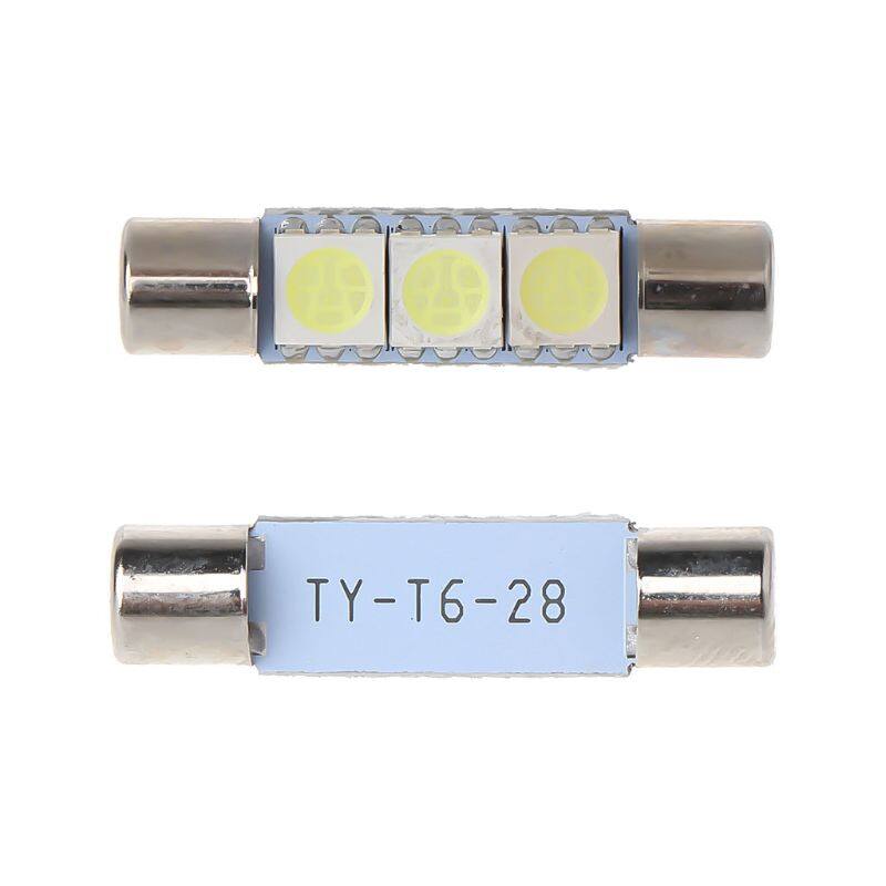 1Pc สีขาว T6 5050 31Mm 3-SMD หลอดไฟ LED สำหรับรถกระบังแสงกระจกเงาโต๊ะ ...
