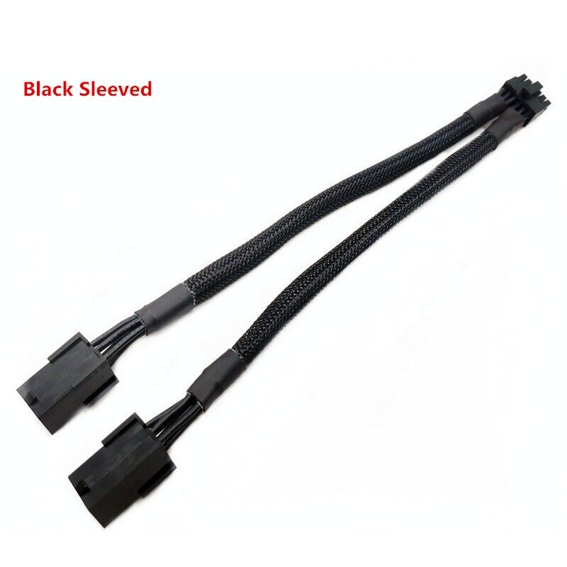 20Cm Mini 12Pin To Dual 6Pin GPU PCIE Splitter Graphics Card Power ...