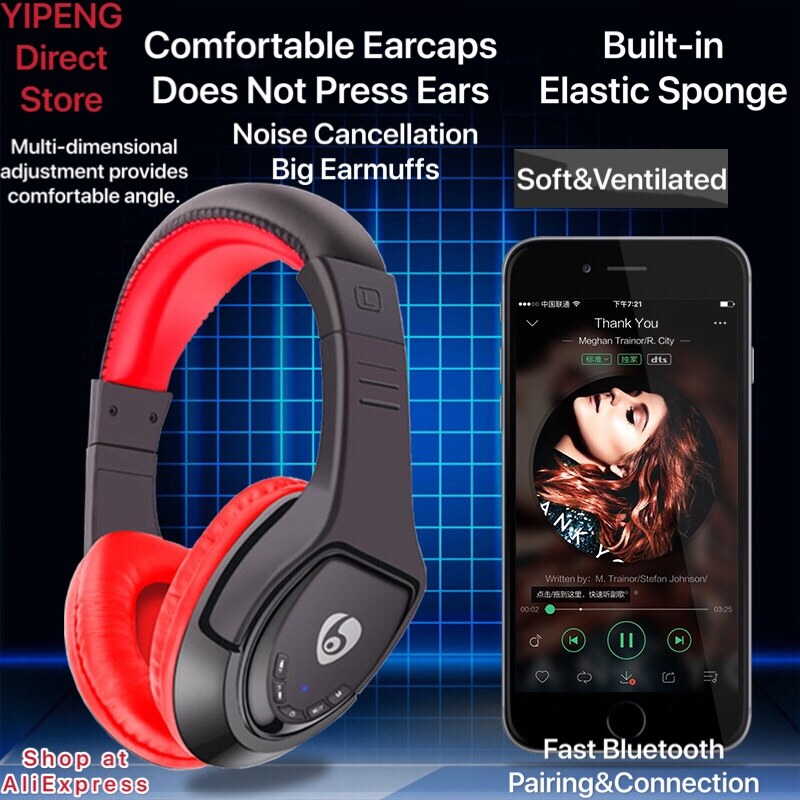 OVLENG MX333 Bluetooth Wireless Stereo Music Headset Foldable with ...
