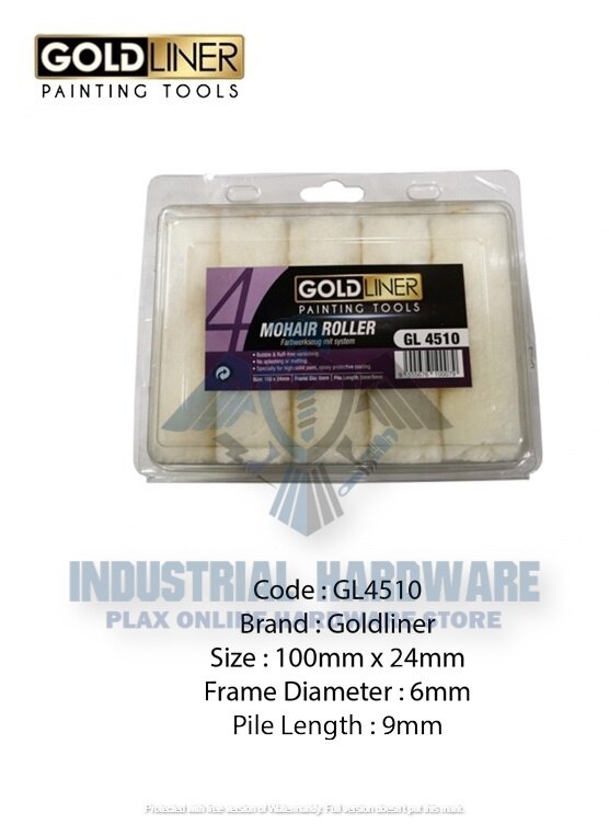 [100% ORIGINAL] GOLDLINER 4” MOHAIR PAINT ROLLER REFILL - GL4510 | Lazada