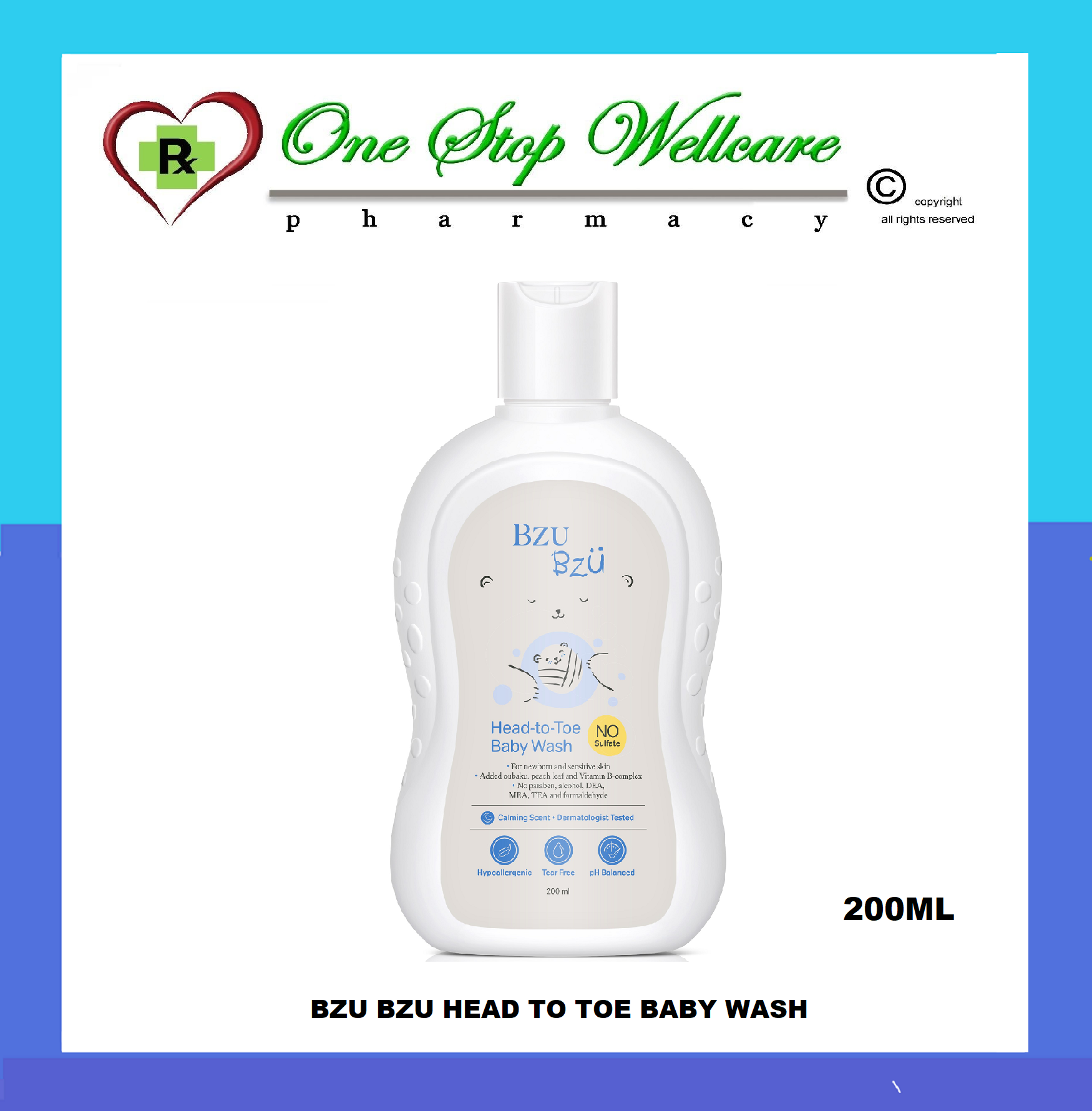 BZU BZU HEAD TO TOE BABY WASH 200ML (EXP: 06/2025)/ 600ML (EXP: 01/2026 ...