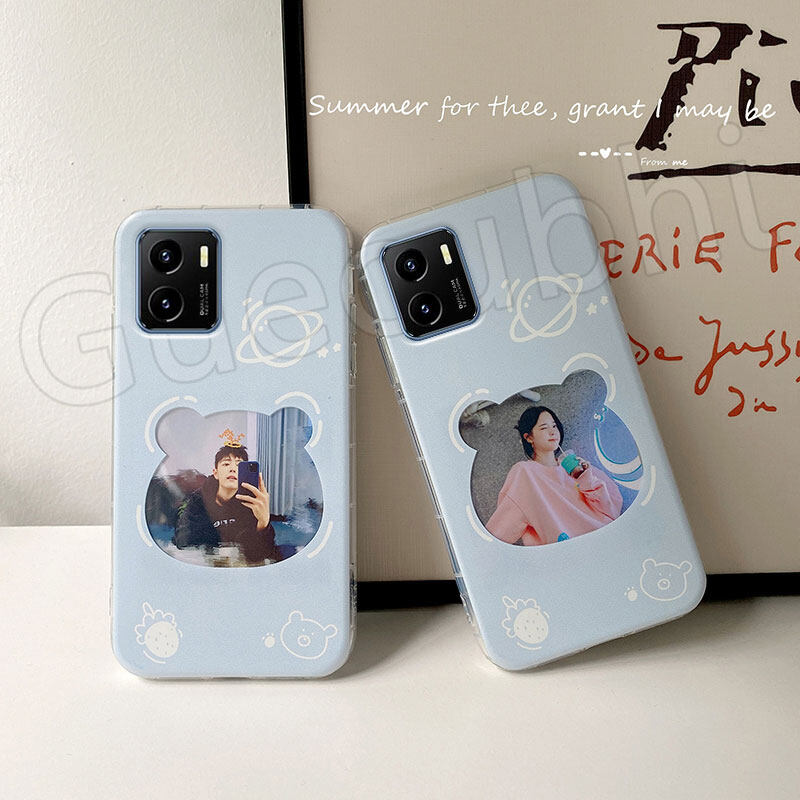 ปลอก OPPO Vivo Y01 Y15A Y15S 2021 Creative หมีสามารถใส่รูปภาพรูปแบบยาง ...