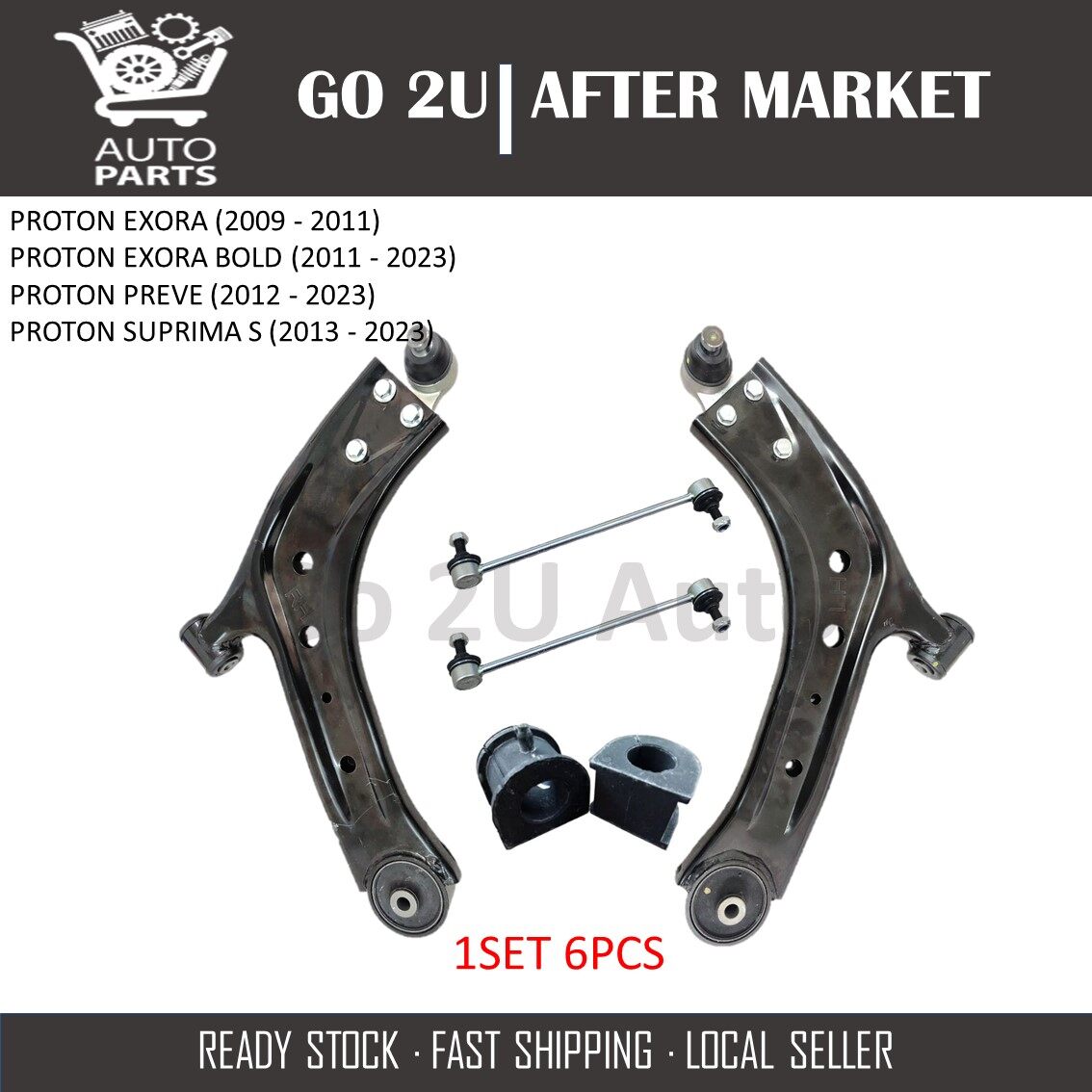 FRONT LOWER ARM /STABILIZER LINK AND BUSH 1SET 6PCS !!! - PROTON PREVE ...