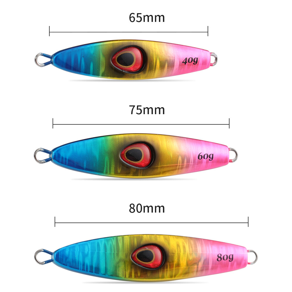 CASTFUN 40G 60G 80G 100G ตะกั่ว Jigging Lure ลากโลหะหล่อ Jig เหยื่อตกปลาแบบจมน้ำ - CASTFUN ...