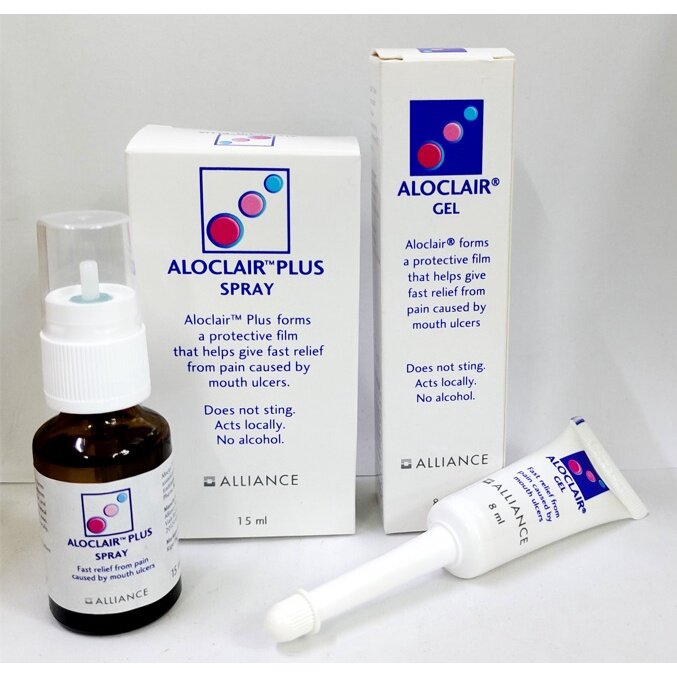 Aloclair Plus Spray/Gel fast relief from mouth ulcers pain | Lazada