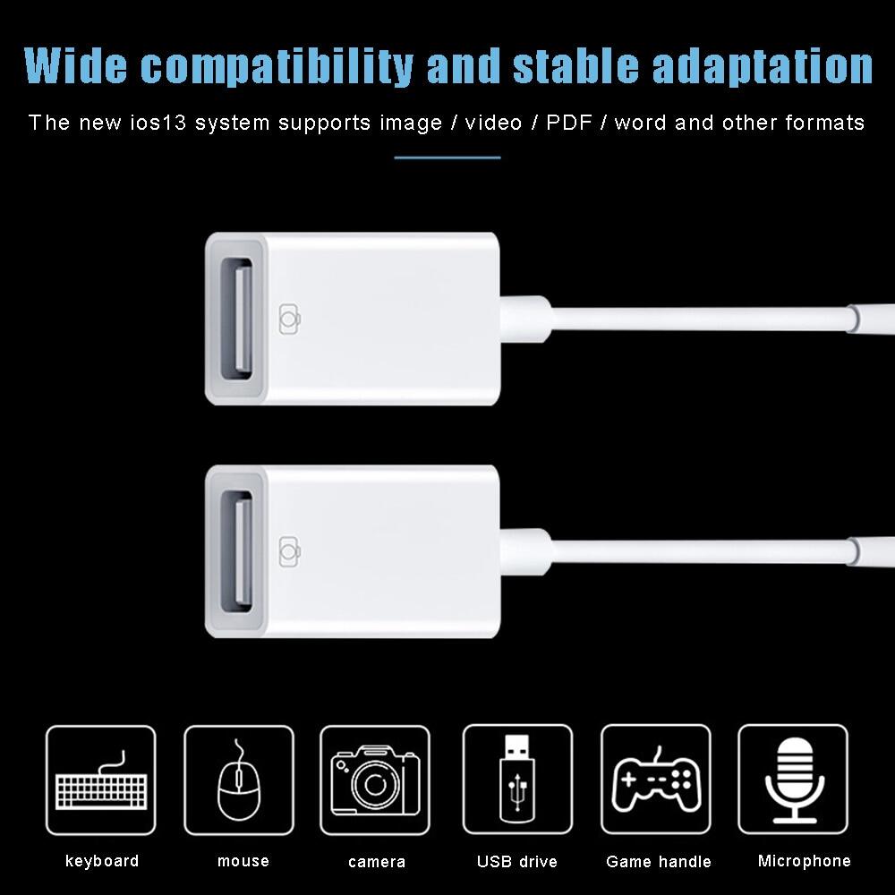 OTG Adapter for Apple to USB 3.0 Camera Reader Data Cable For iPhone 13 ...