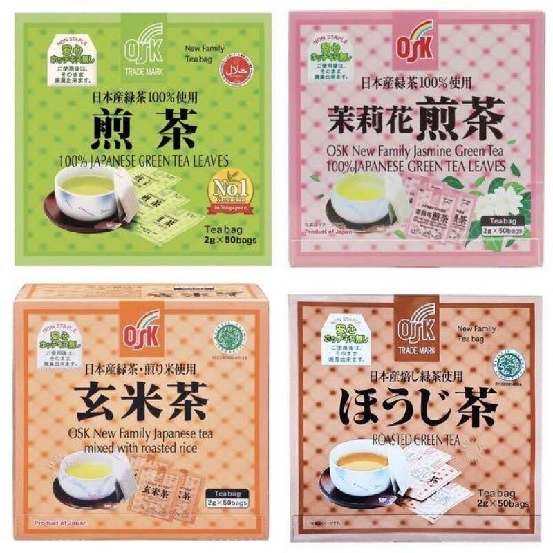 OSK ROASTED JAPANESE GREEN TEA / JAPANESE GREEN TEA WITH JASMINE / REGULAR 1.5G / 2G 50S EXP08 ...