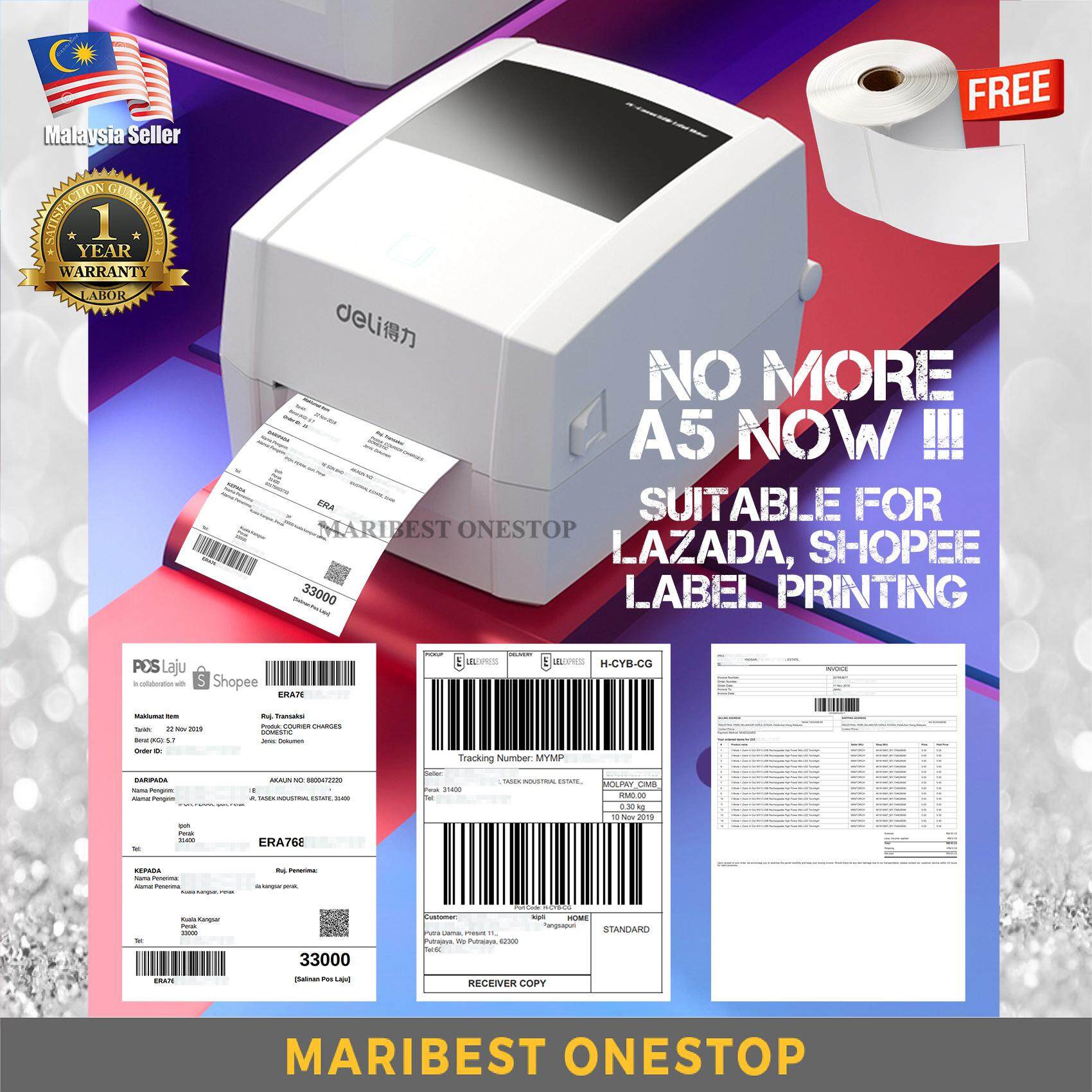 THERMAL BARCODE PRINTER 20-108MM LABEL PRINTER SHIPPING LABEL PARCEL ...