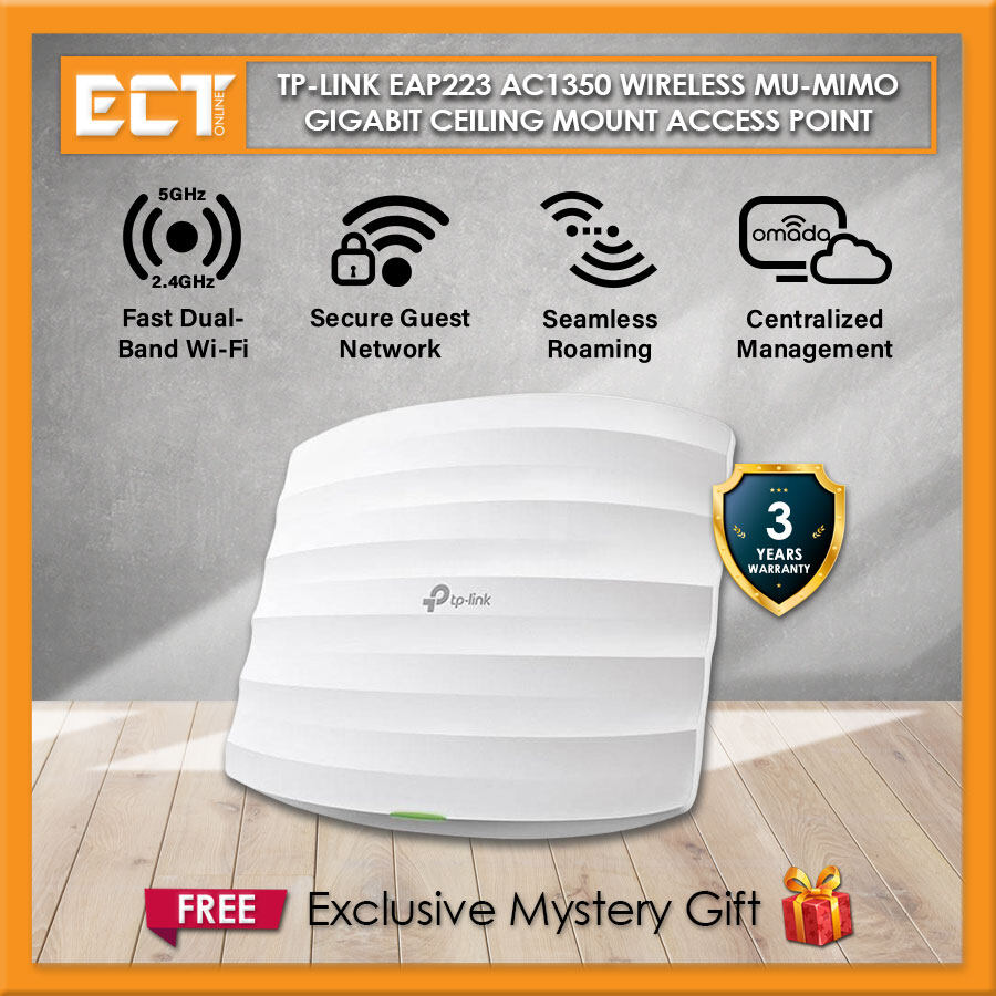 TP-Link EAP223 AC1350 Wireless MU-MIMO Gigabit Ceiling Mount Access ...