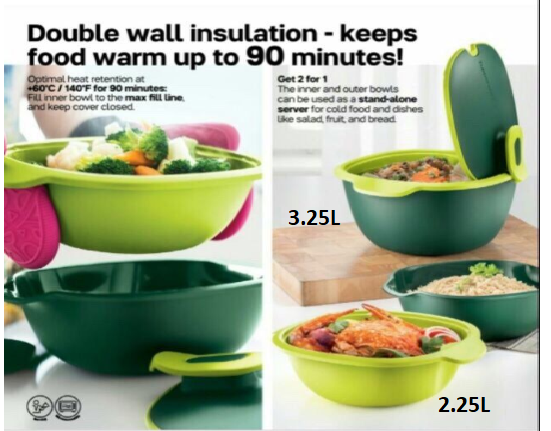 Tupperware: Warmie Tup Serving Set (1) 2.5L/3.25L | Lazada
