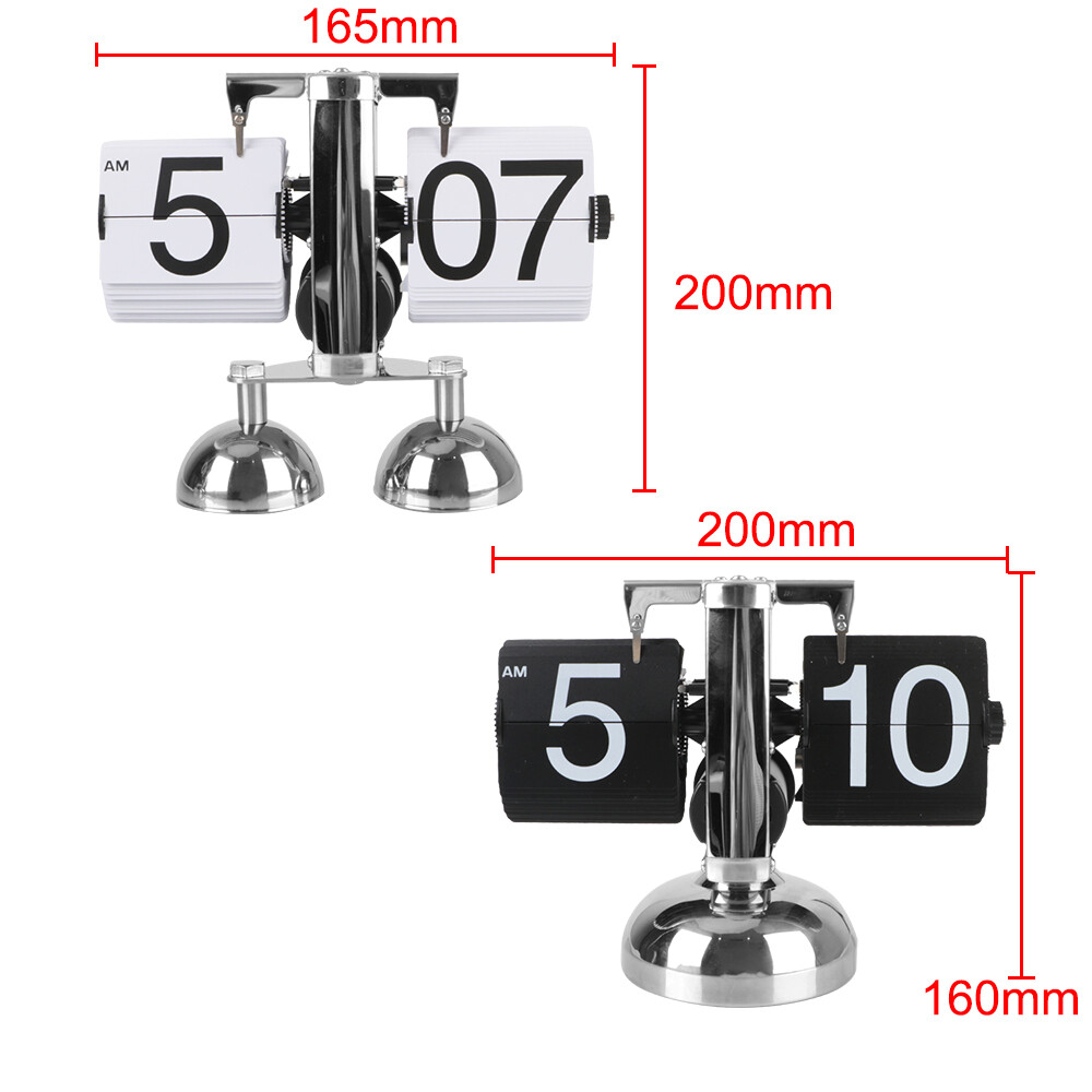Operated Quartz Clock Flip Internal Gear Operated Auto Flip Digital ...
