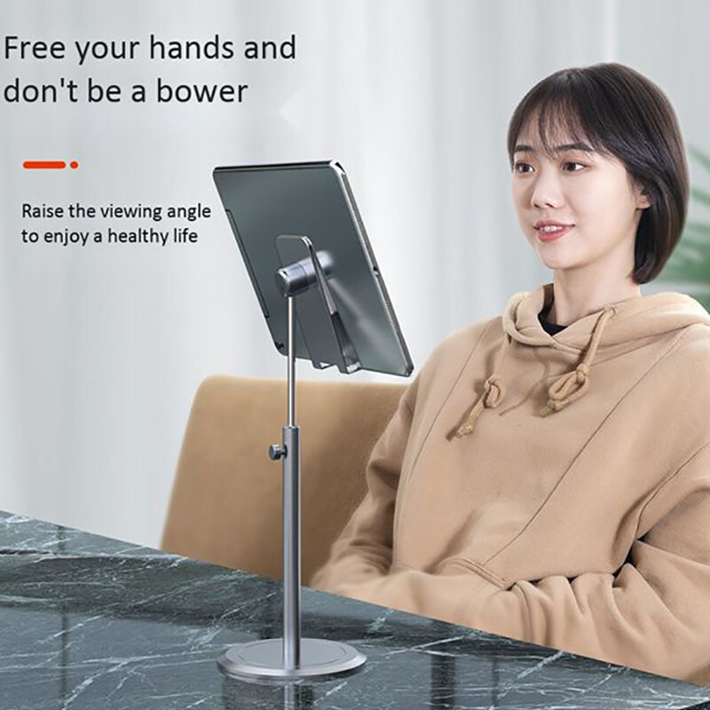 Licheers Tablet Stand Holder, Aluminum Desktop Angle Height Adjustable ...