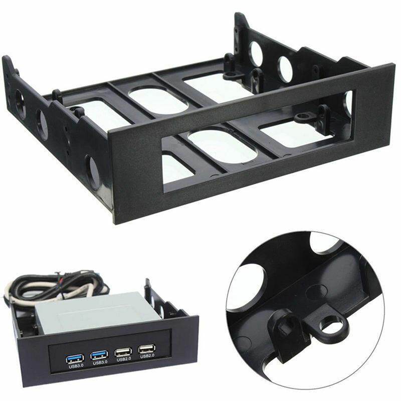 [low price sale]Black 3.5" to 5.25" drive bay computer pc case adapter ...