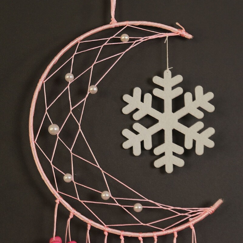 Moon โลหะหัตถกรรม Hoops Dream Catcher แหวน Macrame โครงการเครื่องประดับ ...