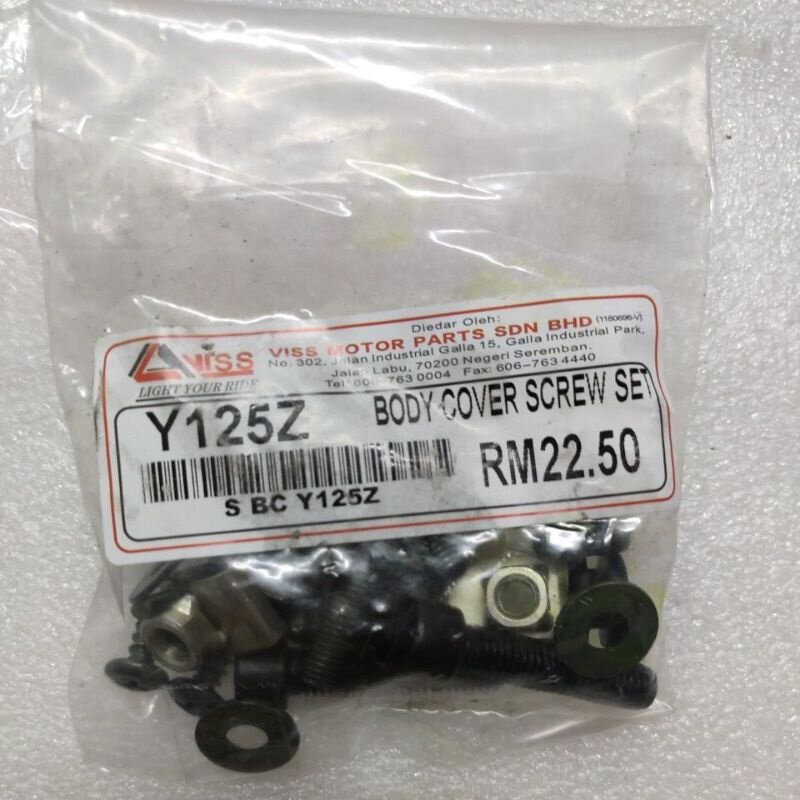 Screw Full Body Skru Cover Set Yamaha Y125 Y125z Y125zr 125z 125zr | Lazada