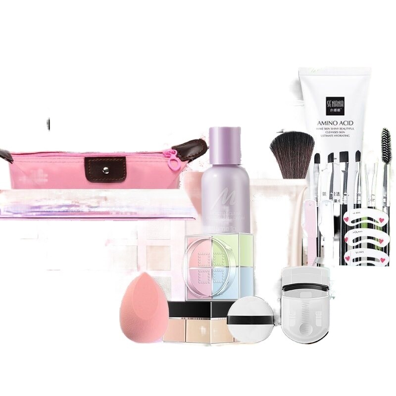 Cosmetics student makeup set eye shadow tray lipstick full set student ...