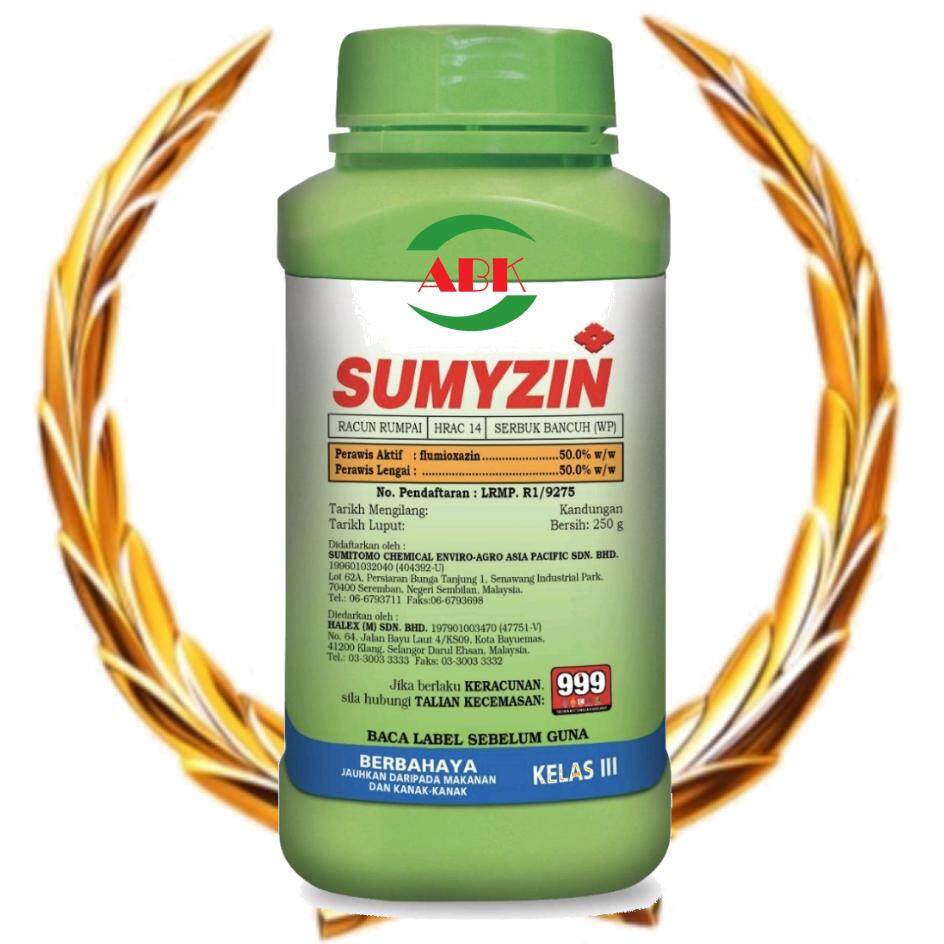 SUMITOMO SUMYZIN (250GM) FLUMIOXAZIN 50.0% RUMPUT SAMBAU HERBICIDE ...