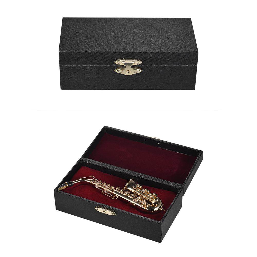Mini Brass Alto Saxophone Sax Model Exquisite Desktop Musical ...