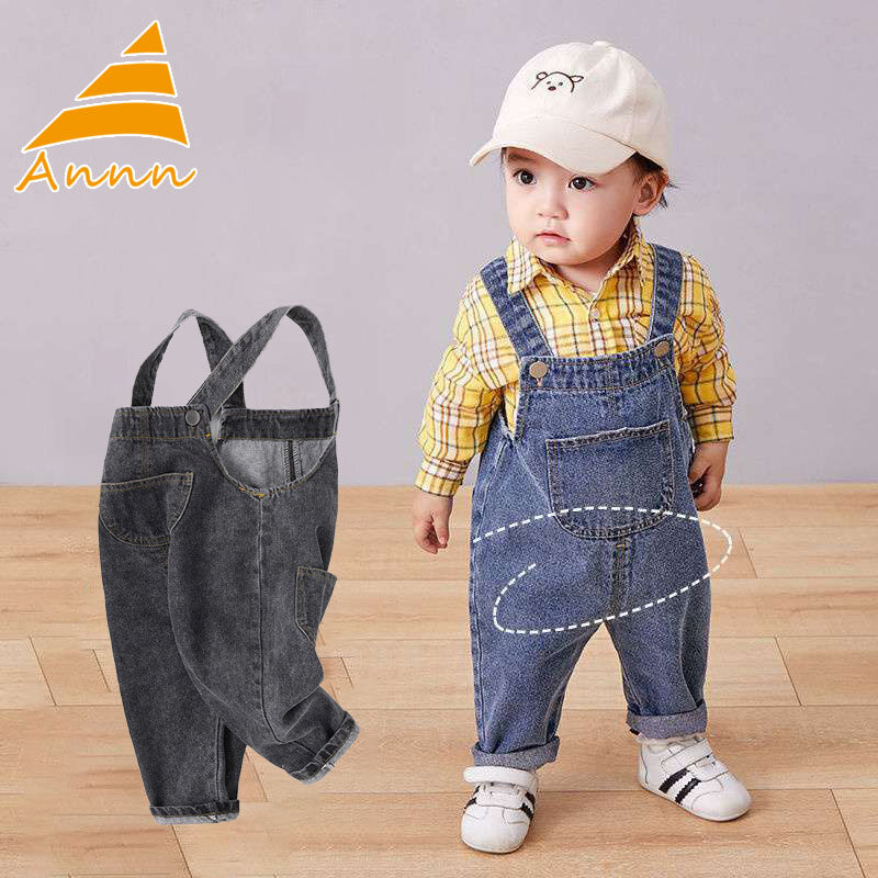 Annn Store Baby Denim Overalls เด็กแฟชั่นต่างประเทศกางเกงเด็กกางเกง ...