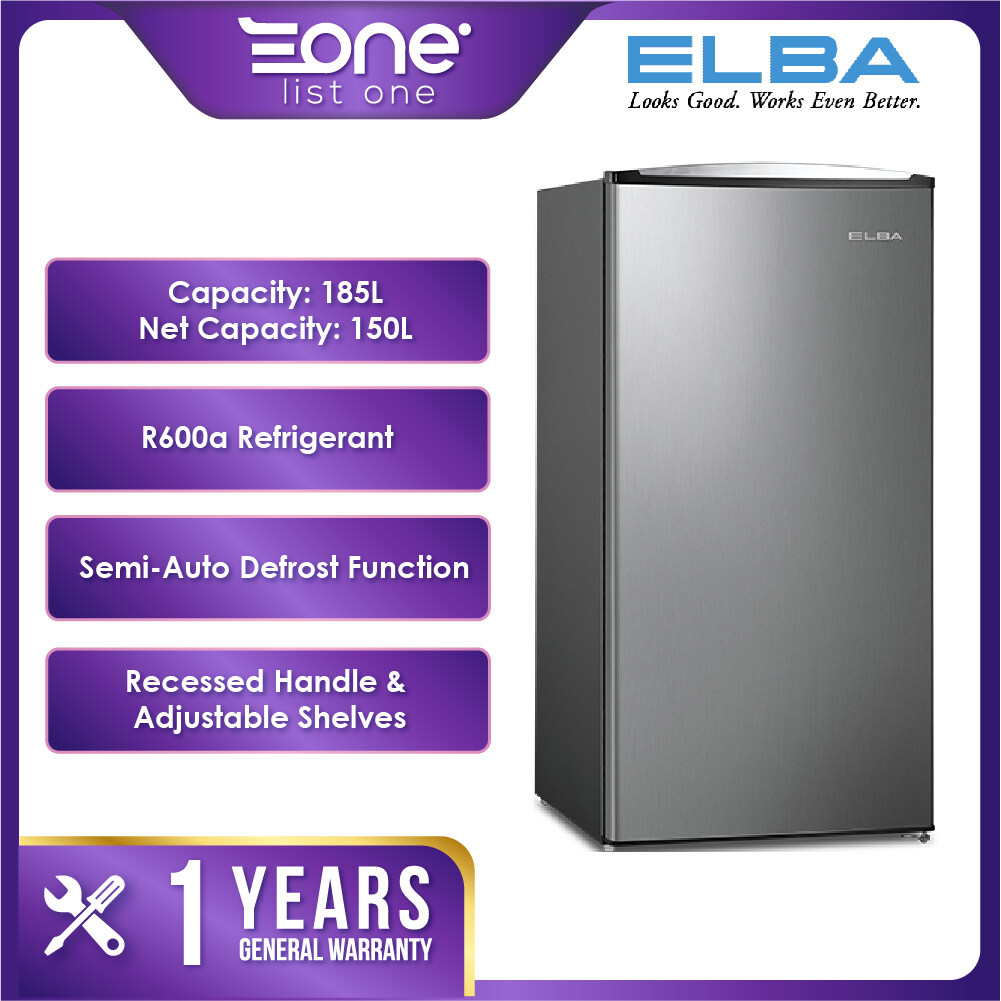 Elba 185L Single Door Refrigerator ER-C1815(SV) (Non-KL / West M'sia ...