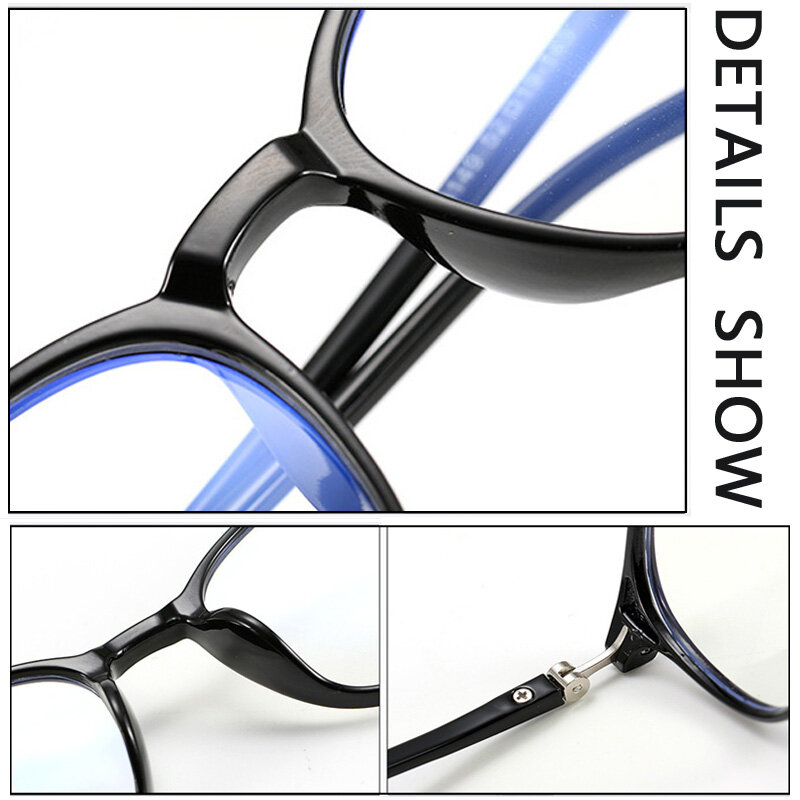 Blue Light Block Computer Glasses UV400 UVB UVA Anti Blue Ray Vintage ...