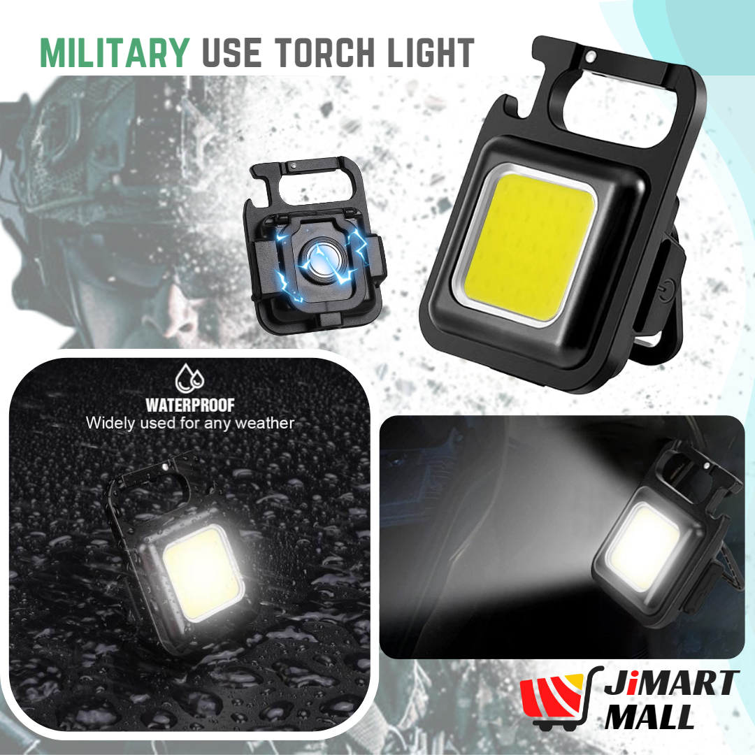 ARMY MINI LED TORCH LIGHT Ultra Bright COB Portable Flash Camping Small ...