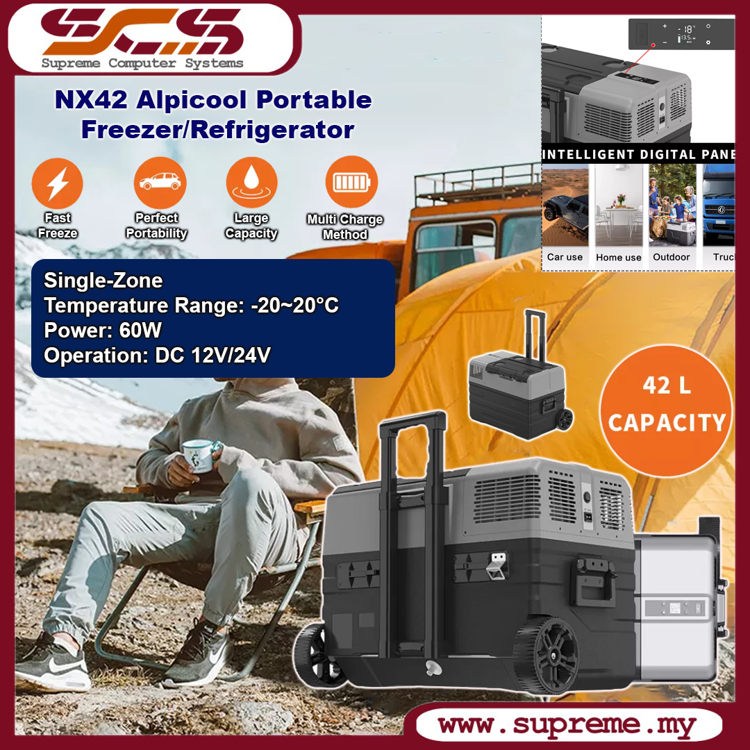 Alpicool 42L Rechargeable Portable Refrigerator Freezer and Chiller ...