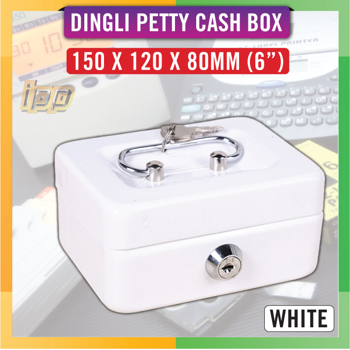 DINGLI PETTY CASH BOX 6" / 8" / 10" -KEY LOCKBLE METAL BOX / KOTAK WANG ...