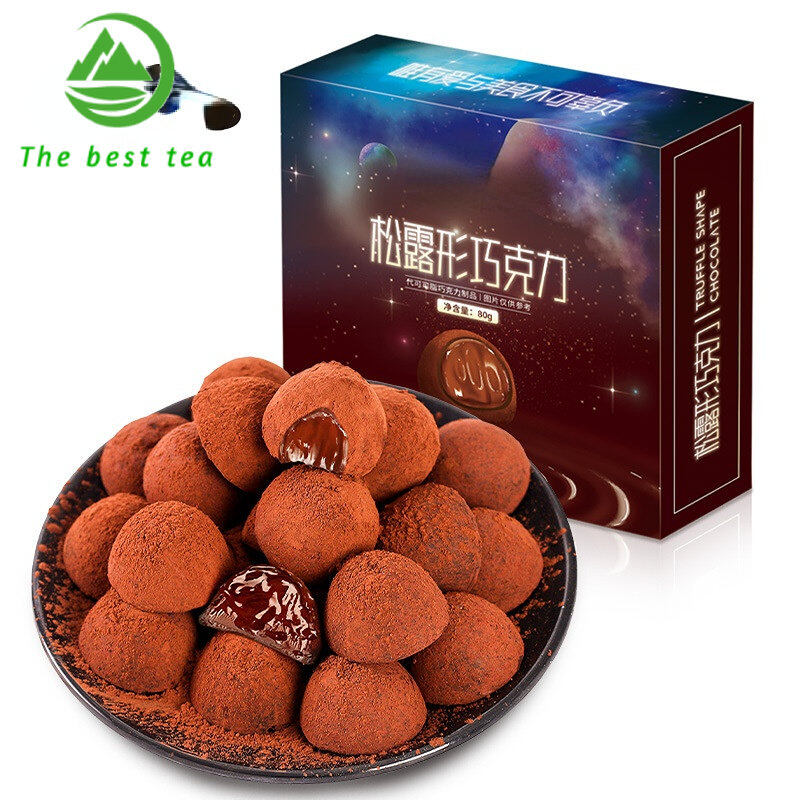 松露形巧克力 Truffle Chocolate Gift Box Cocoa Powder Merlot 80g 礼盒 可可粉 | Lazada