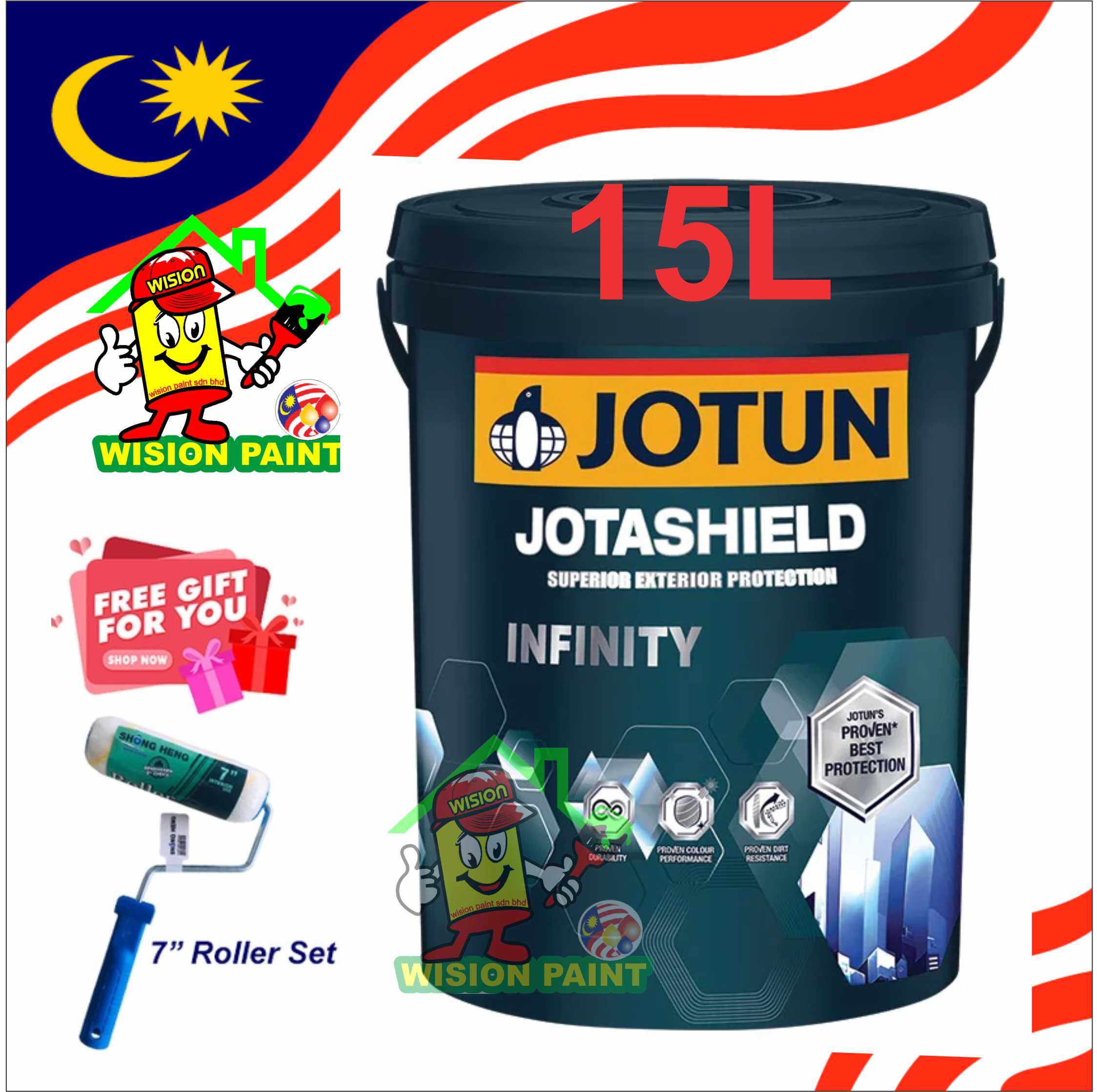 15L ( WHITE ) Jotun Jotashield Infinity Exterior Paint ( INFINITY ...