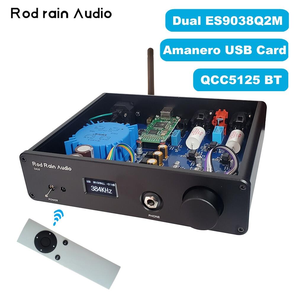 Rod Rain Audio DA10 Dual ES9038Q2M DAC QCC5125 Bluetooth LDAC Amanero ...
