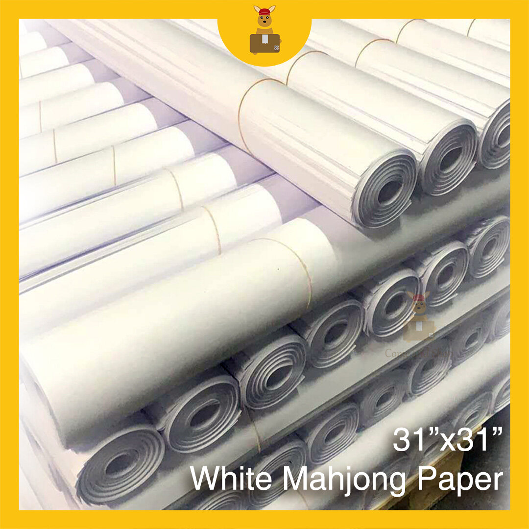 31" x 31" Mahjong Paper (White) Kertas Mahjung Putih (30 sheets/50 ...