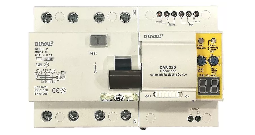 Duval RCCB Single and Three Phase RCCB with Auto Reset System | Lazada