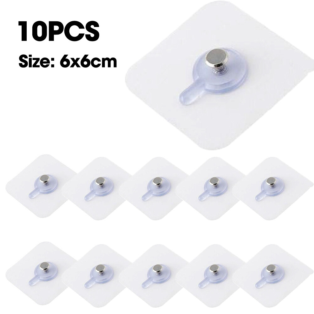 10Pcs Seamless Wall Hook Adhesive Sticky Hanger for Picture Photo Frame ...