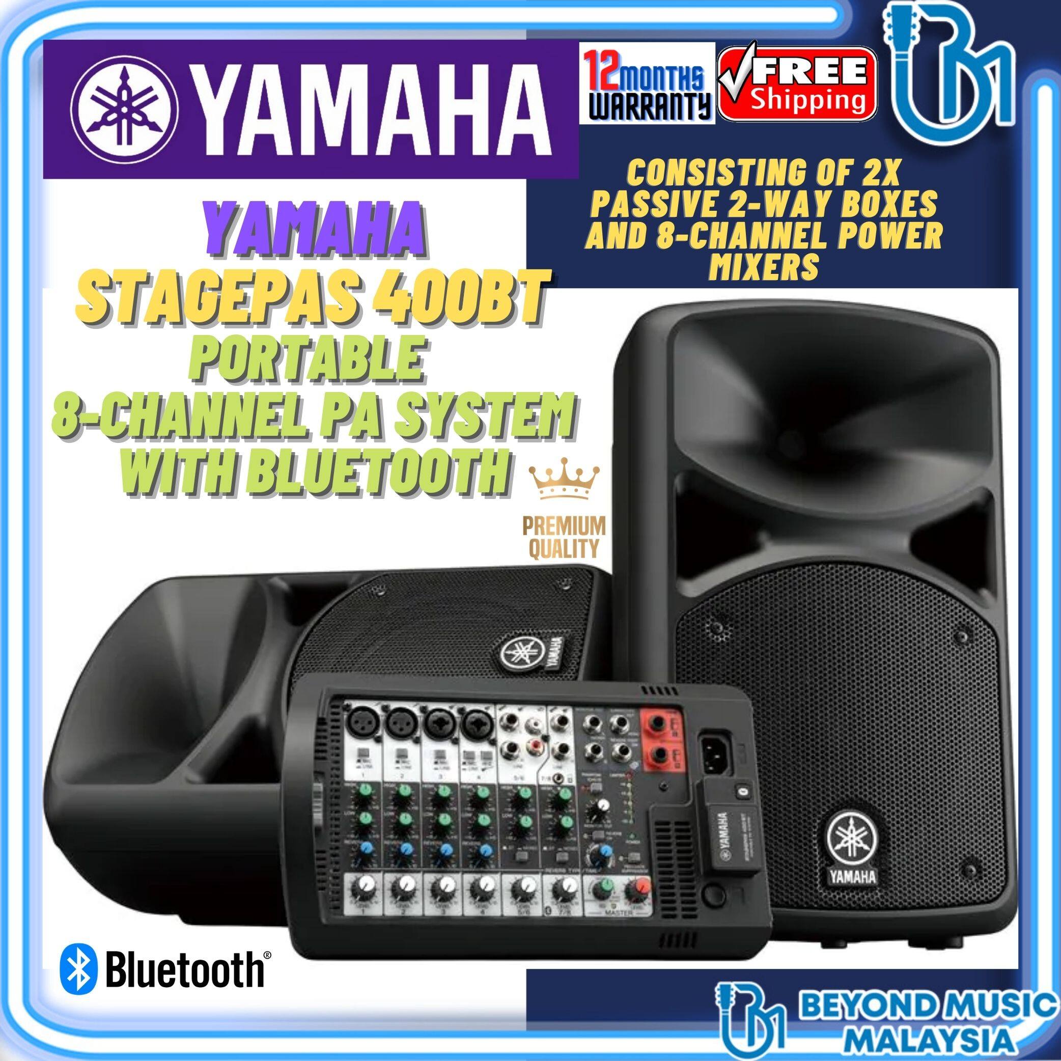 Yamaha STAGEPAS 400BT Portable 8-Channel PA System with Bluetooth | Lazada