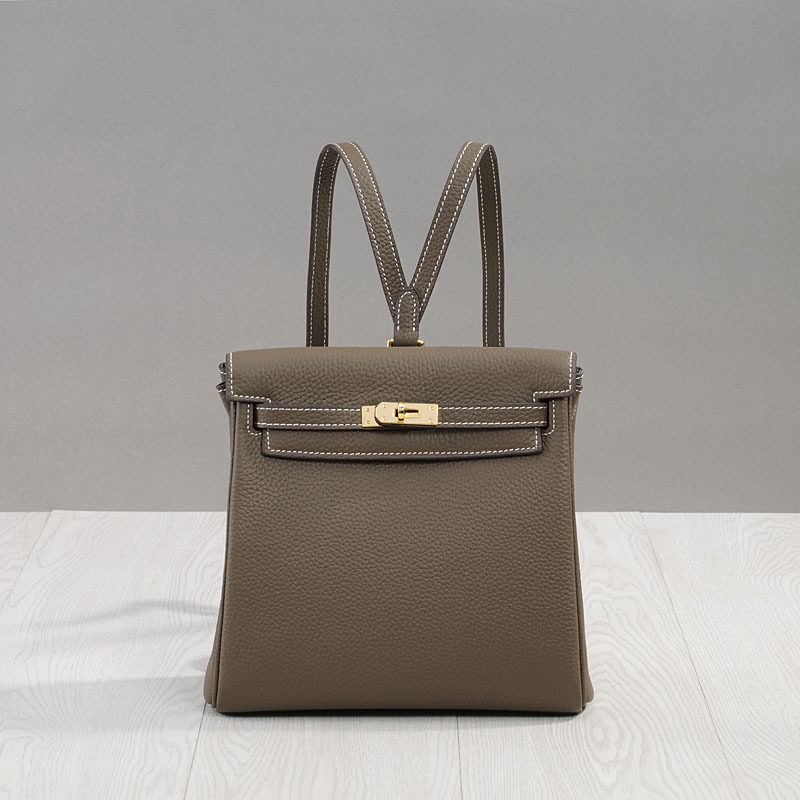 Kelly Backpack Female Leather Top Layer Cowhide School Bag Backpack ...