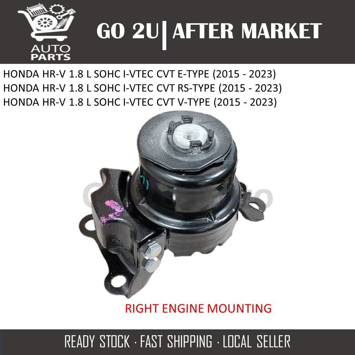 RIGHT ENGINE MOUNTING - 50822-T5R-A01 HONDA HR-V HRV (T7A) 1.8 L SOHC I ...