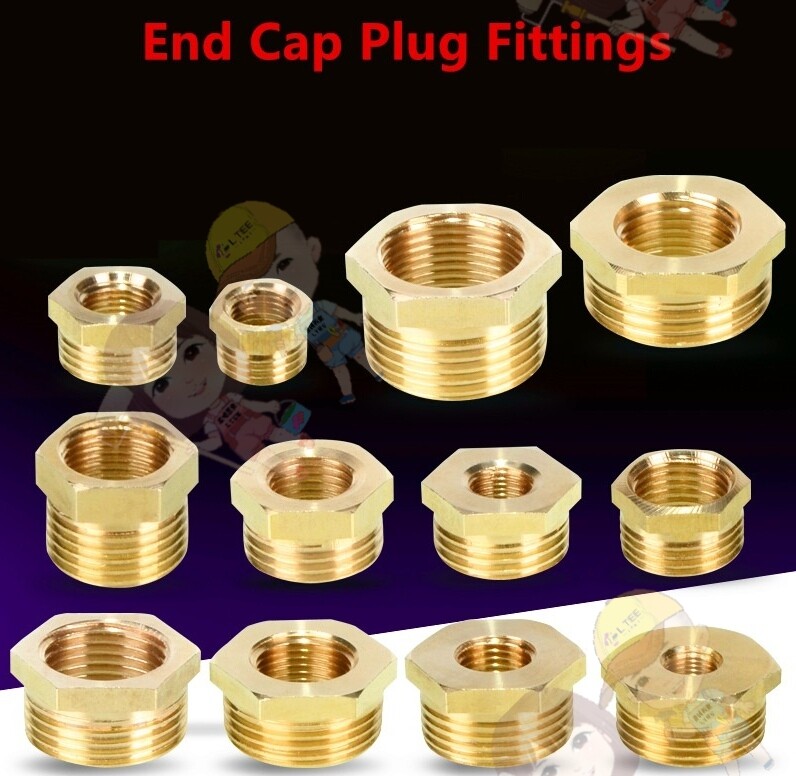 BRASS FITTING -BRASS REDUCING BUSH REDUCER MALE THREAD TO FEMALE THREAD ...