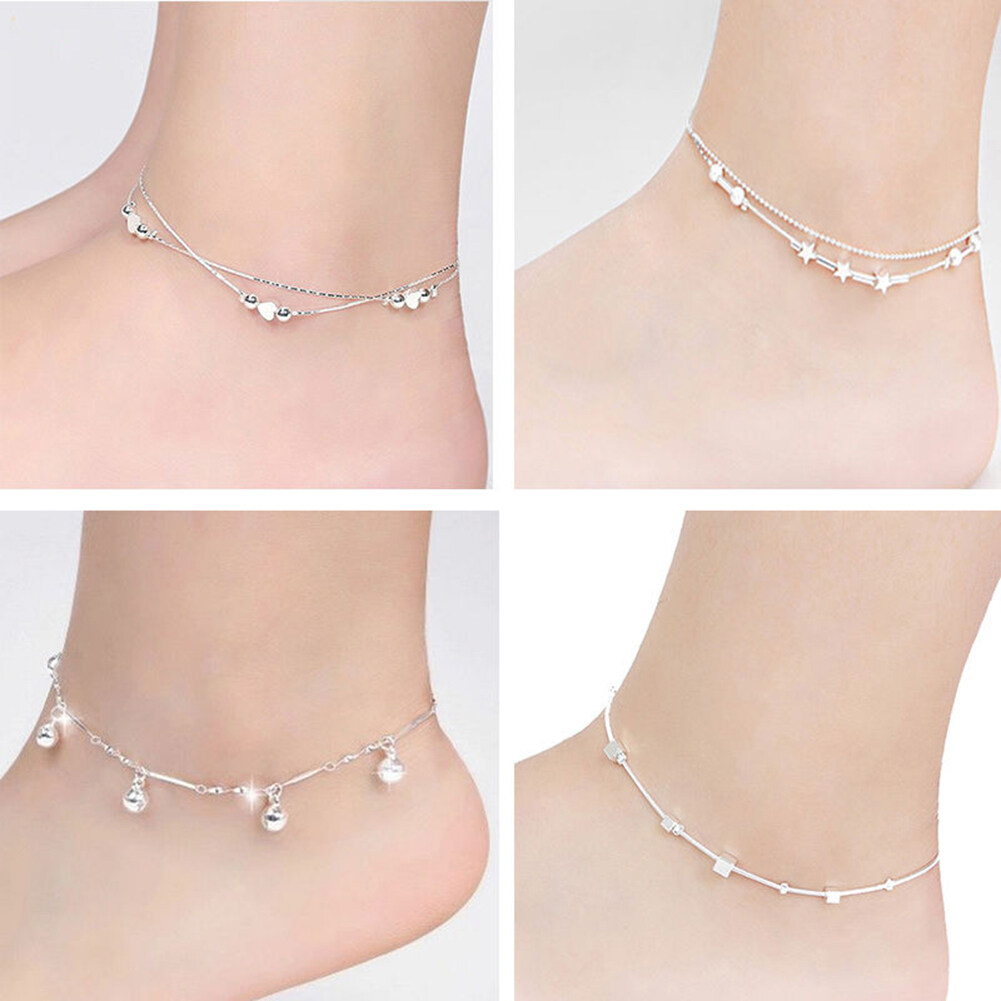 304 Stainless Steel Anklet For Women Gold Color Heart Chain Anklet