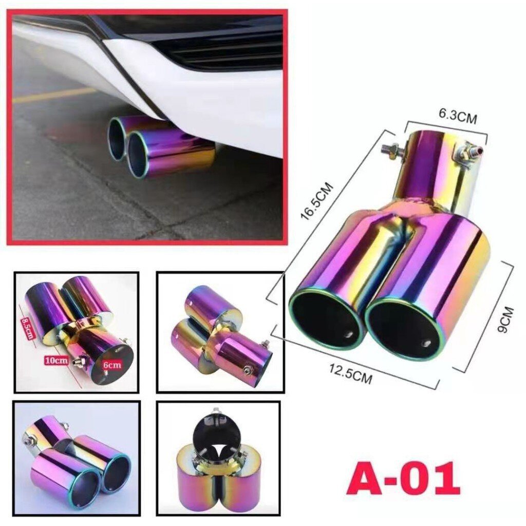MUFFLER PIPE TIP Racing Car Exhaust Extension Deco Bodykit Ekzos ...