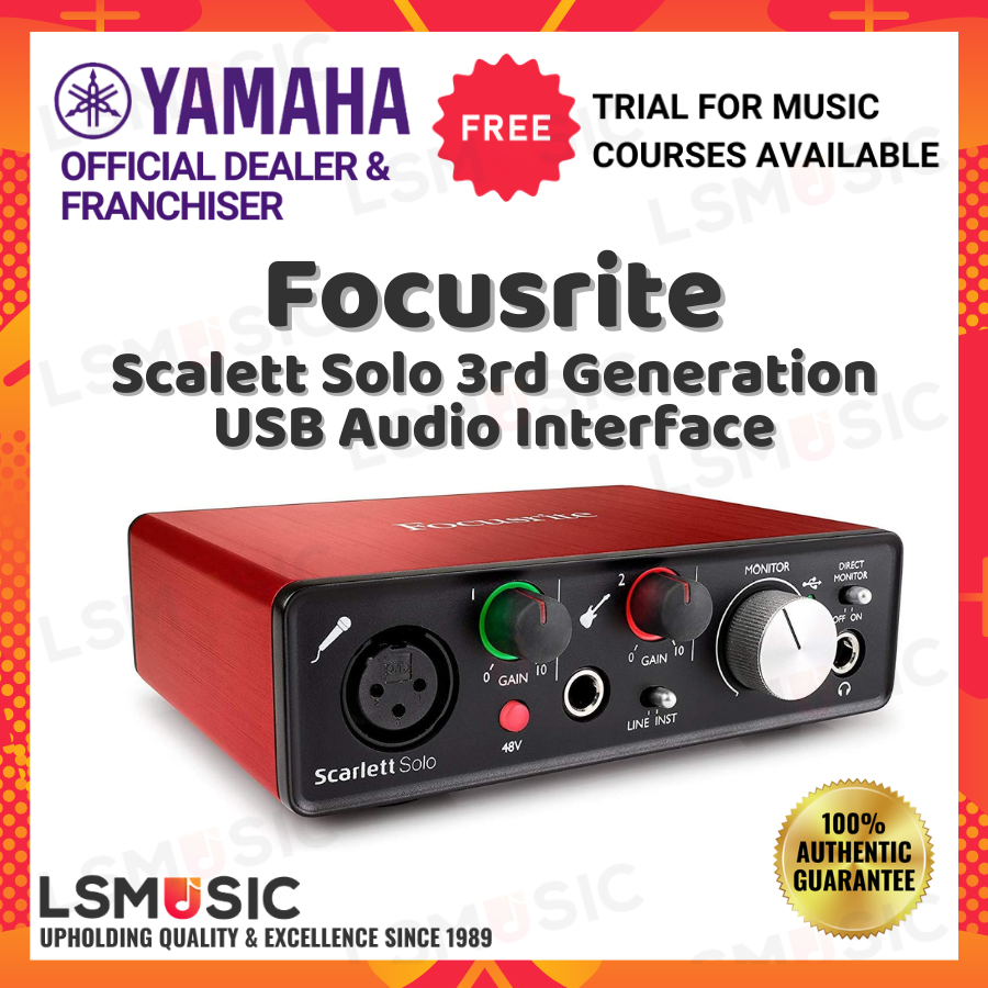Focusrite Scarlett Solo 3rd Generation USB Audio Interface Focusrite ...